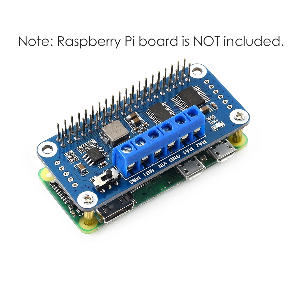 Módulo De Expansão De 2 Canais Do Motor Cc Da Placa HAT Para RPI RasPi ...