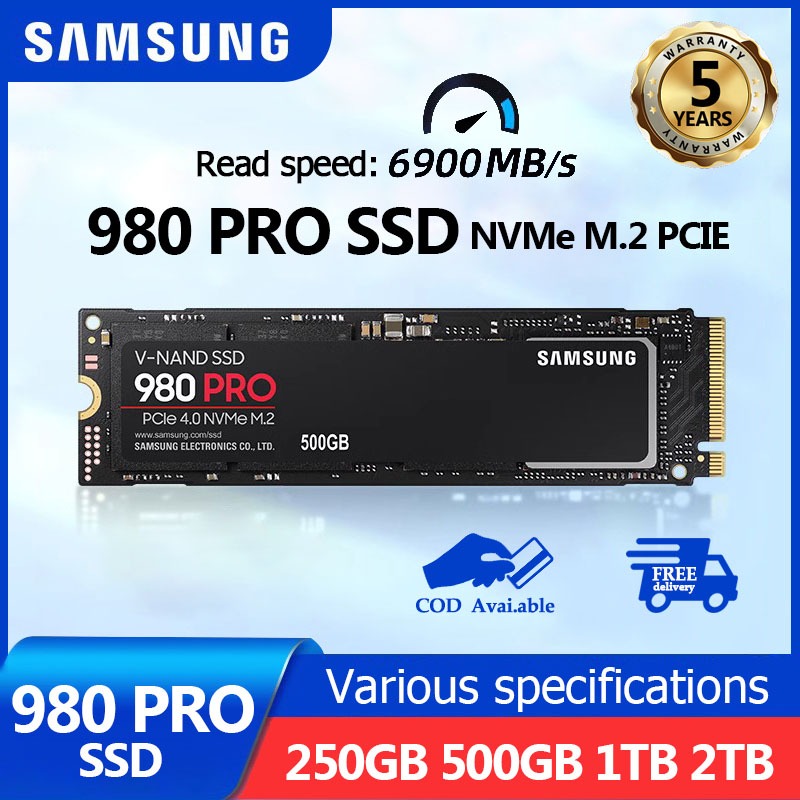Samsung 980 Pro M 2 Nvme SSD 250GB 500GB 1TB 2TB PCIe 2280 PC