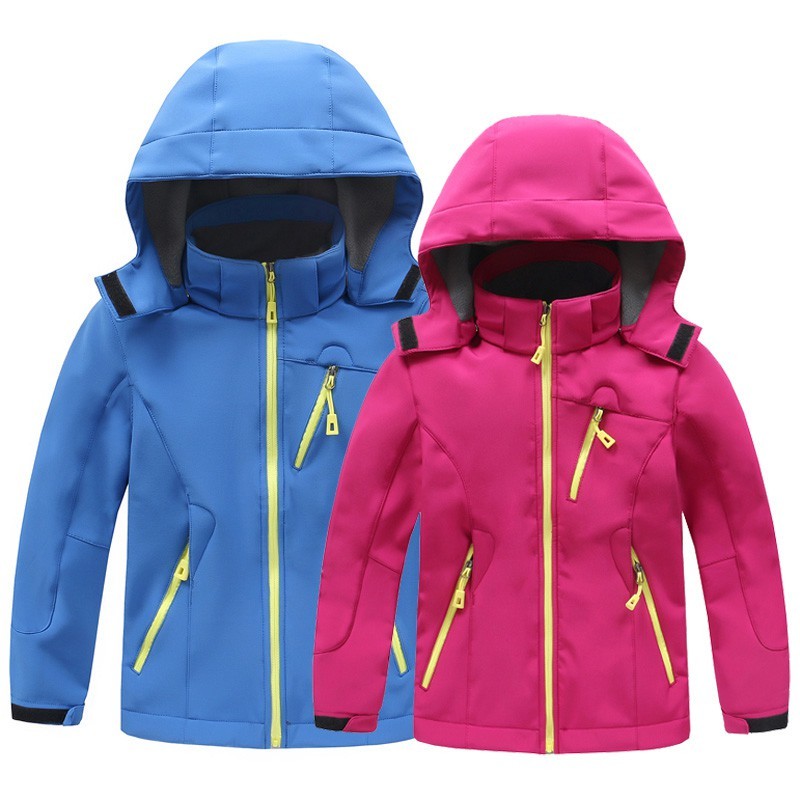 Kids Winter Fleece Softshell Jackets Casacos De Inverno Impermeáveis ...