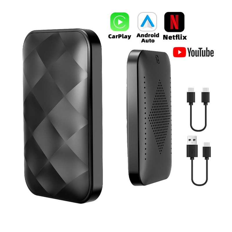 Carplay Ai Box Android 12.0 E Adaptador Automático Sem Fio Com Netflix YouTube Google Play 2 Gb ...