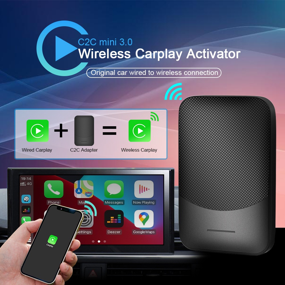 Adaptador Sem Fio CarPlay Para iPhone Ou Automático Android Telefone WiFi Bluetooth Connect ...