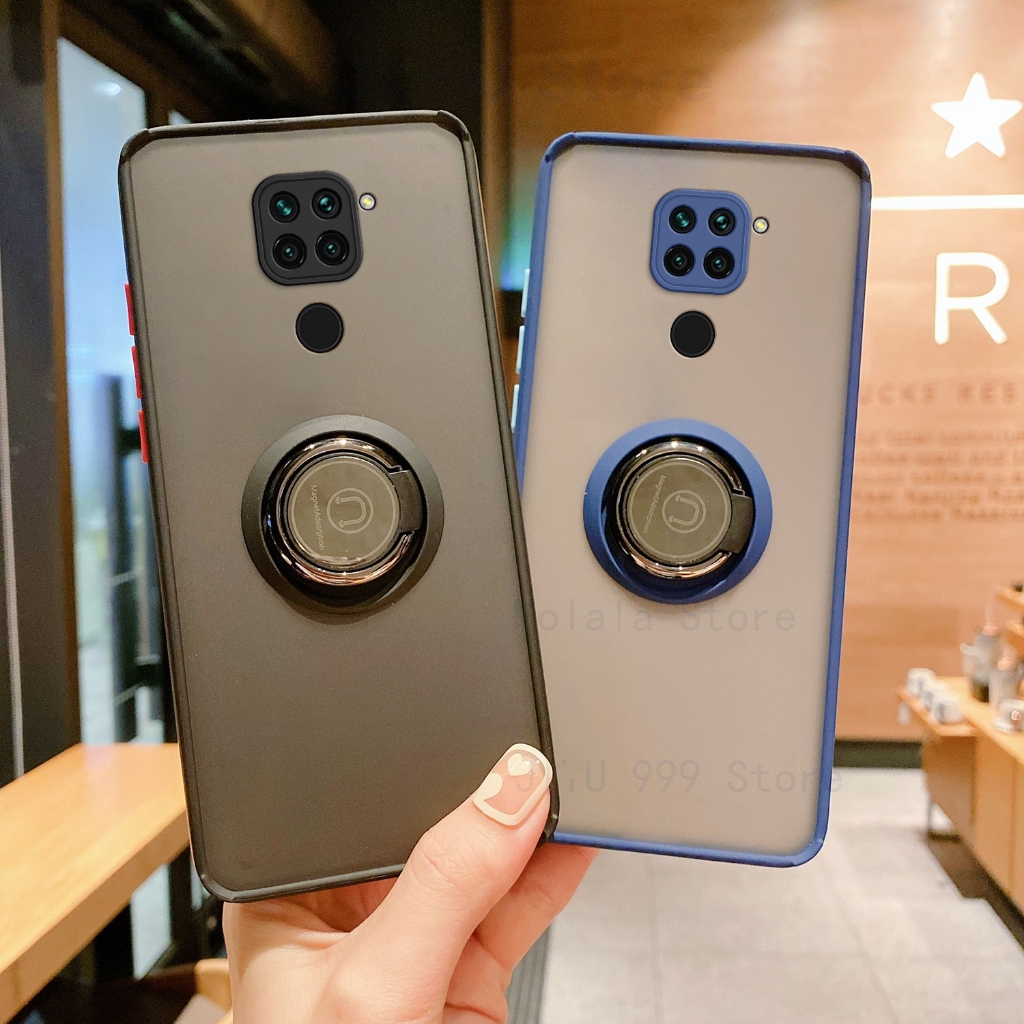 Caixa Rígida Redmi Nota 9 4G 9s 9 Pro Max Note8 Whit Magnetic 360 Porta-Anel De Plástico Fosco À ...