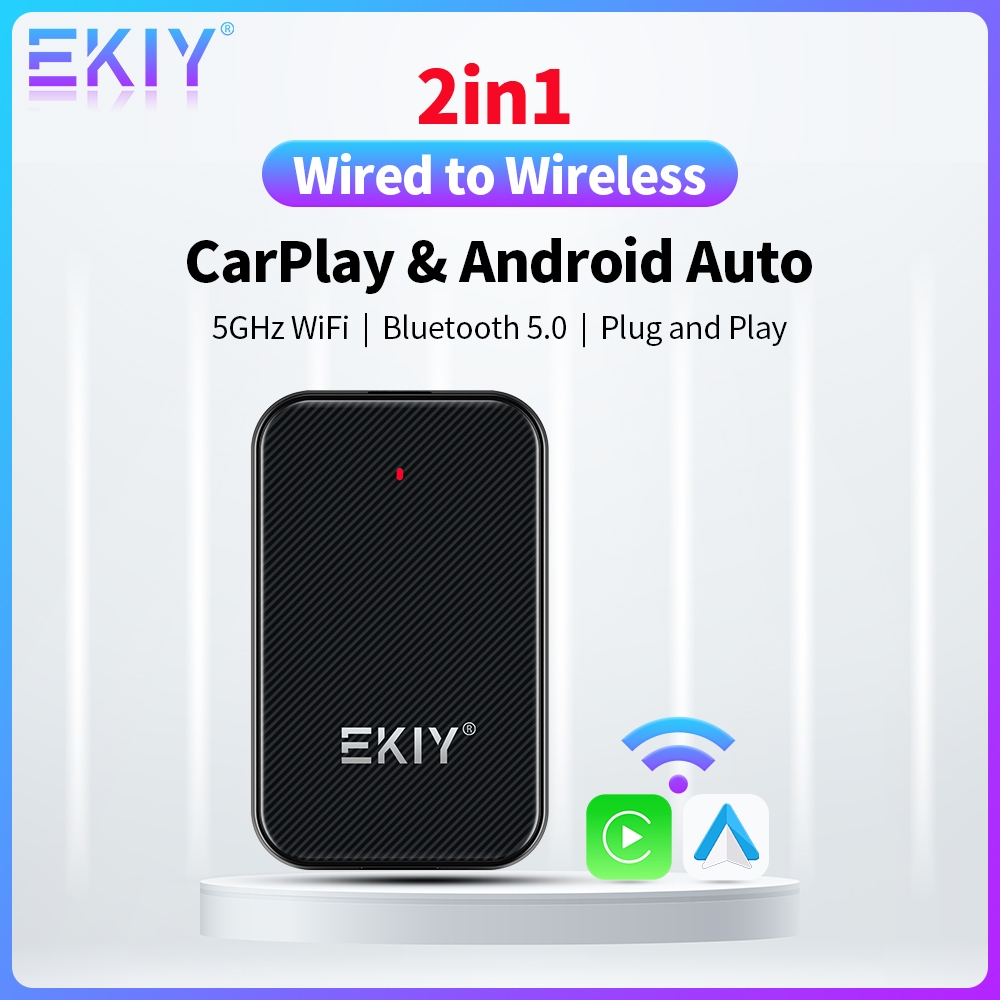 EKIY Newest Wireless CarPlay Dongle Wireless Android Auto Ai Box ...