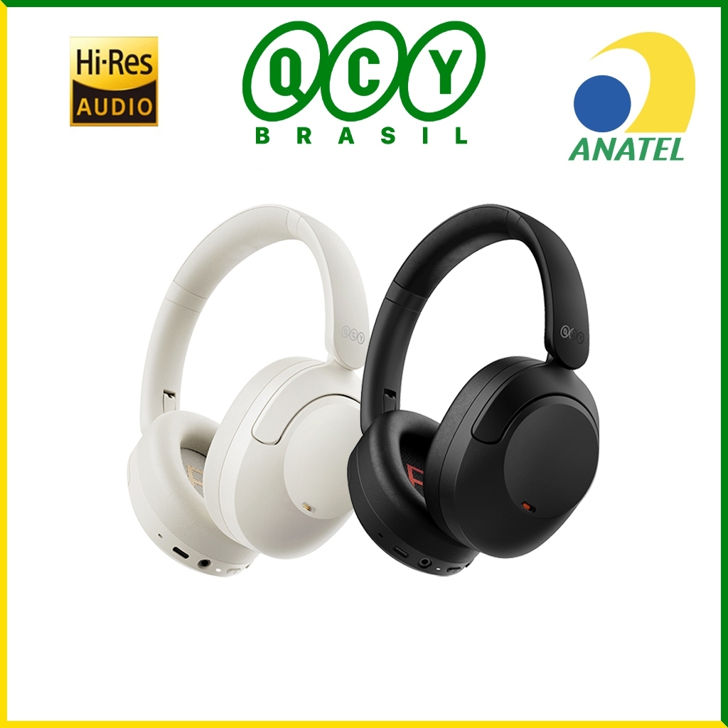 QCY H4 ANC Fones De Ouvido Bluetooth 5.2 E 43dB Cancelamento De Ruído Fone Sem Fio Com 70 Horas ...