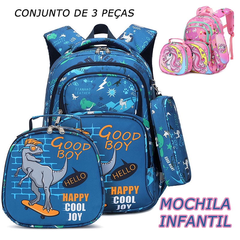 Kit Mochila Infantil Menina Unicórnio Feminina Escolar | Shopee Brasil