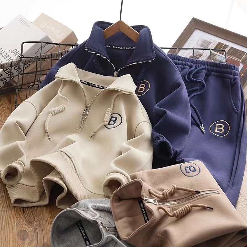 Conjunto De Roupas De Outono Inverno Para Meninos De Cor Sólida ...