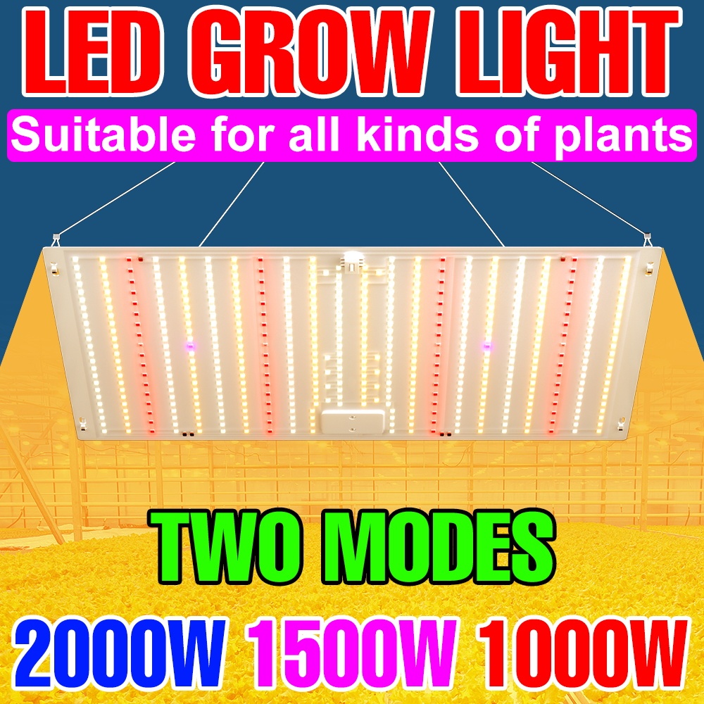 2000W Full Spectrum LED Grow Light Luz Solar Green Plant Lamp AC100 ...