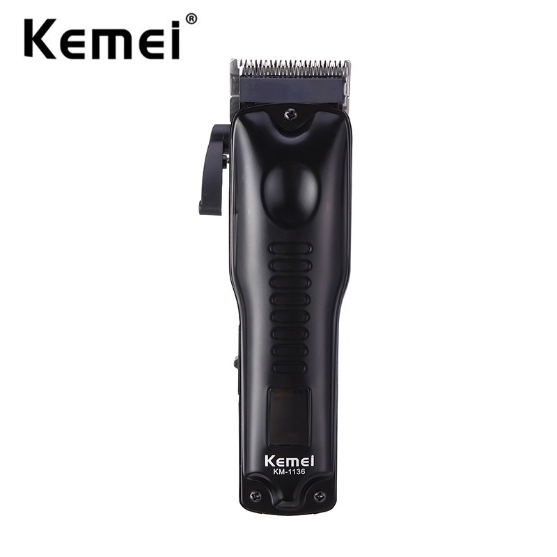Aparador De Cabelo Kemei 8W Barber Hair Clipper Fade Blade Homem Recarregável Máquina De Corte ...