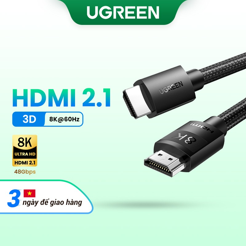 Ugreen 8K Ultra Alta Velocidade 48 Gbps HDMI 2.1 Cabo Suporta 8K/60Hz 4K/120Hz HDR Dolby Atmos ...