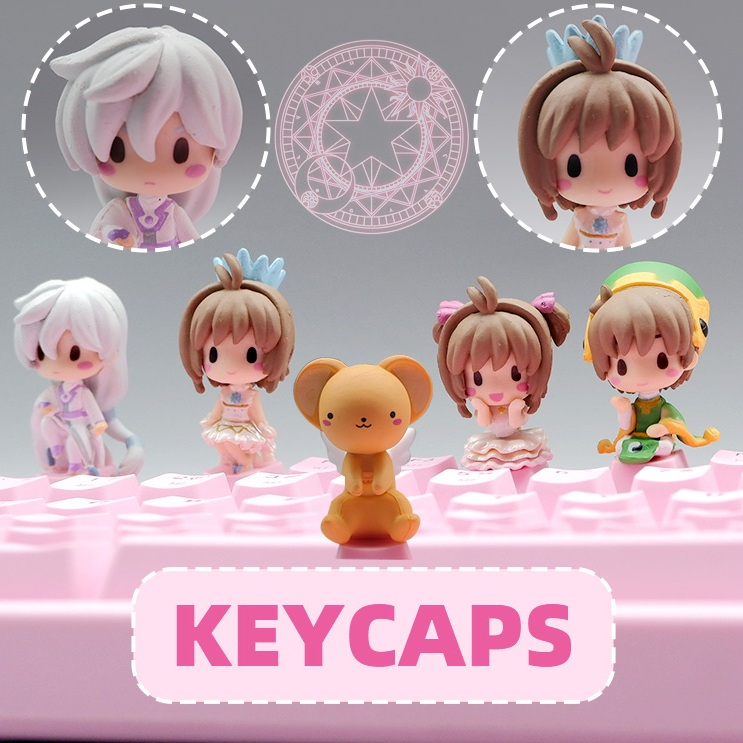 Teclado Mecânico Cardcaptor Sakura Teclado Mecânico Keycap Magic Girl ...