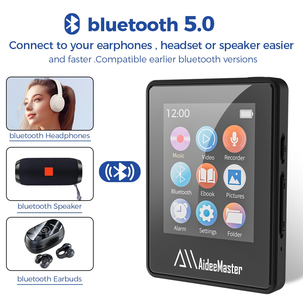 Leitor De Música MP3 Bluetooth HiRes Sem Perdas De Áudio Tidal Full ...