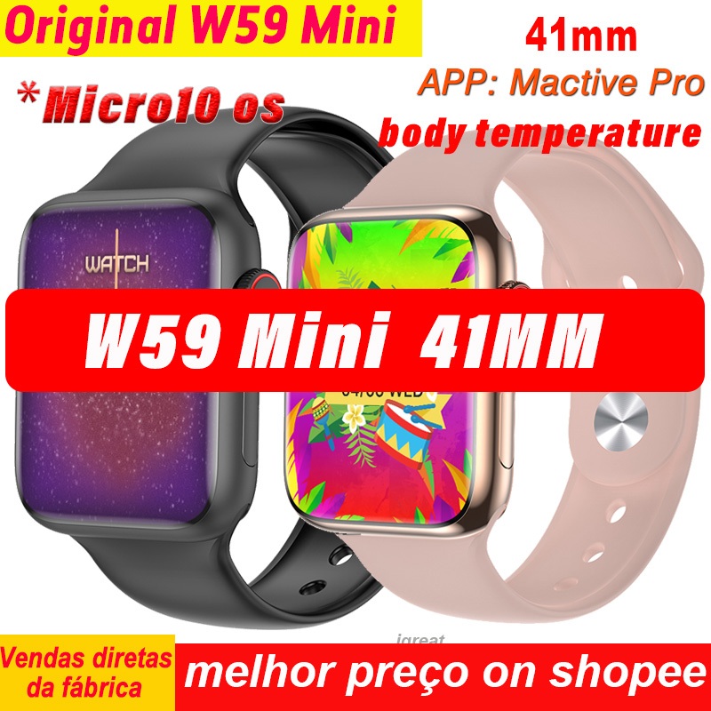 Microwear W59 Mini Relógio Smartwatch 41mm Mulher 1.74 Polegadas ...