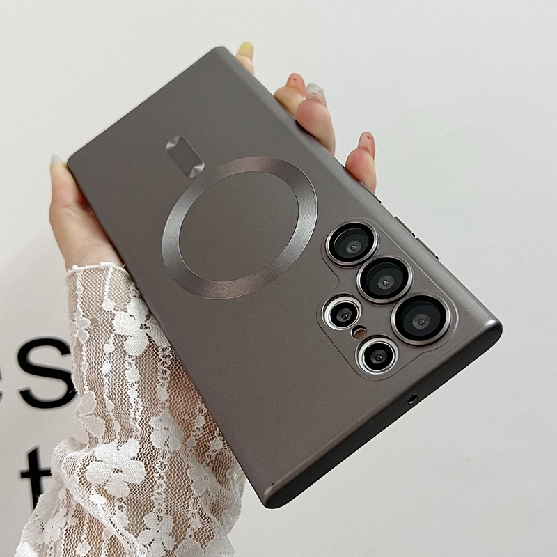 Luxo De Carregamento Sem Fio Magsafe Caso Para Samsung Galaxy S23 Ultra S24 S23 FE S22 S21 S25 ...