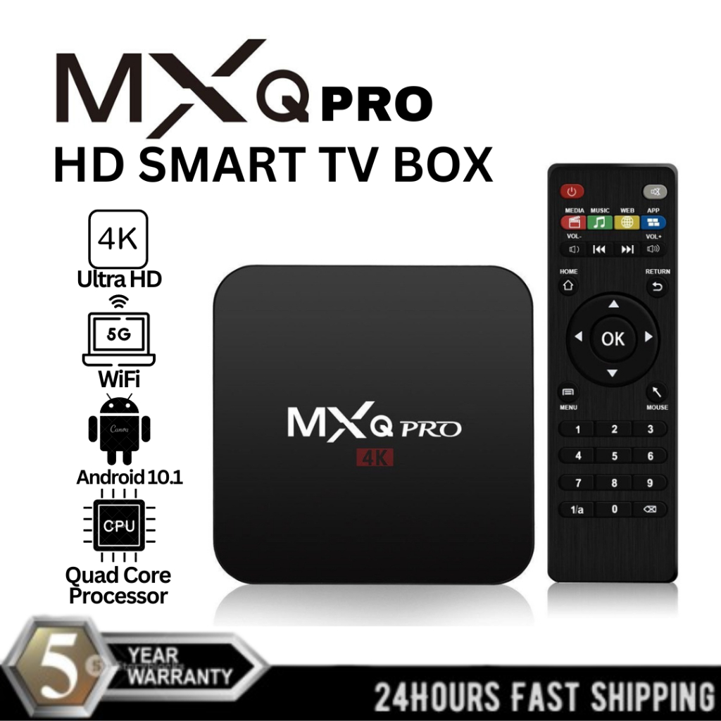 2023 Nova Caixa De tv MXQ PRO Android 12 H616 2.4G WiFi 4K Inteligente - Faz a Boa!