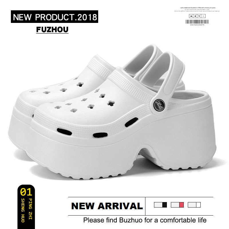 Crocs Salto Crocs Feminino Sapato De Praia Crocs Plataforma Sandálias ...