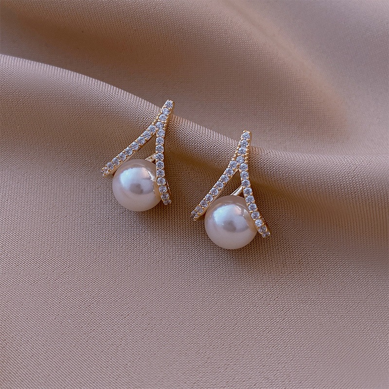 Brincos De Pérolas Francesas Retrô Da Moda Com design Exclusivo De ...
