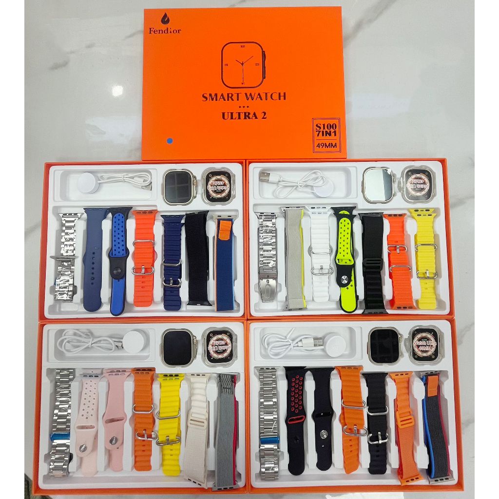 Smartwatch S100 Ultra 2 7 Em 1 Pulseira 49mm Bluetooth Chamada Series 8 ...