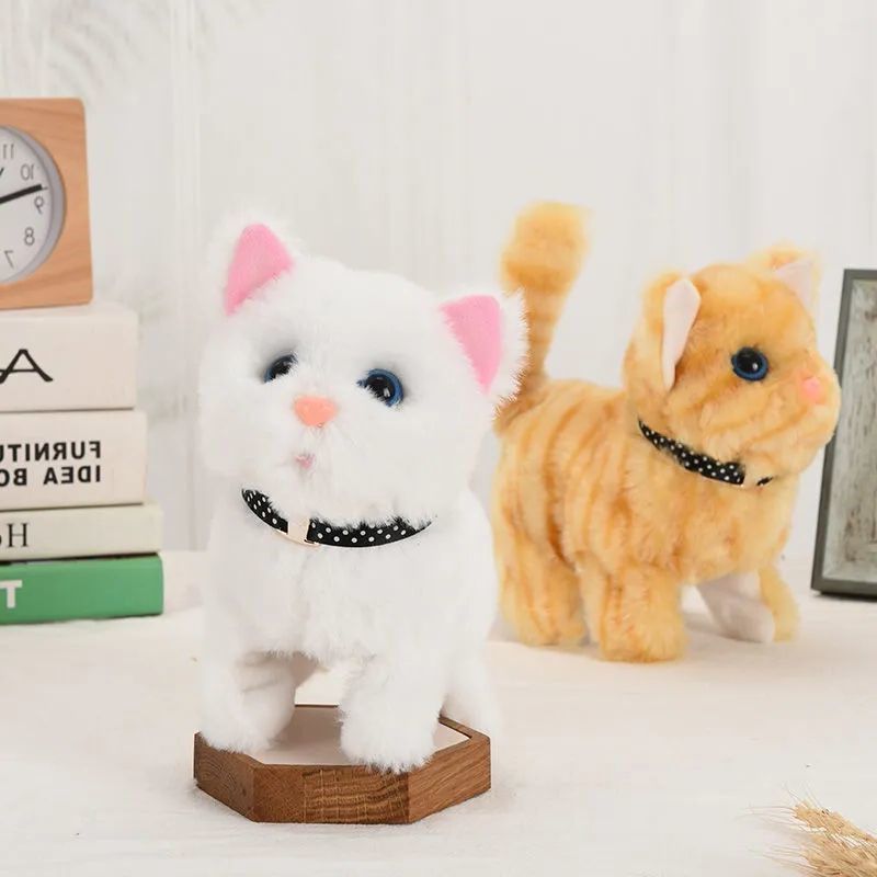 Robô Gato Recheado De Pelúcia Interativo De , Robótico Ladrado Miau ...