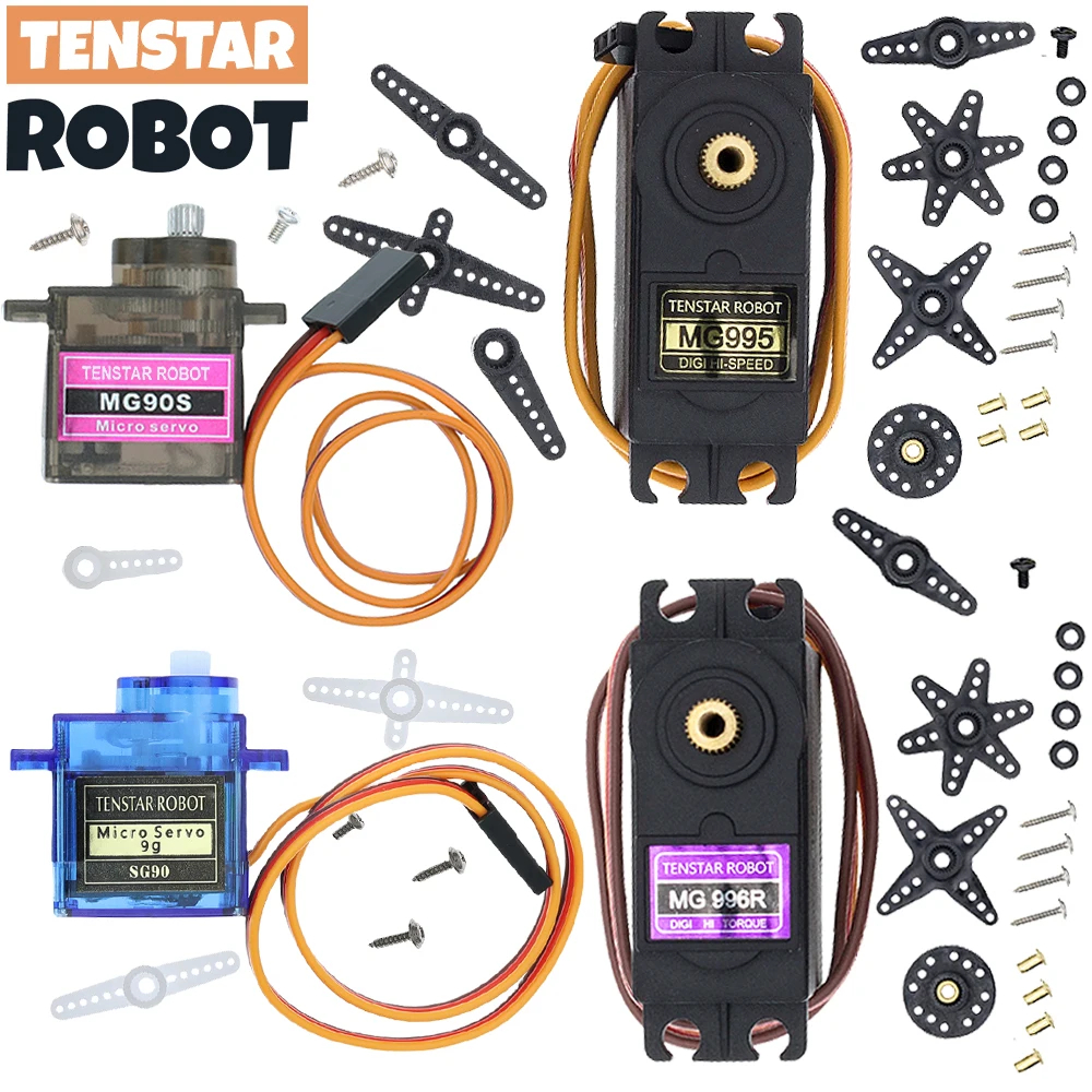 SG90 MG90S MG995 MG996 Micro Servo 180 ° Engrenagem Metálica 9G Para Aviões RC Modelo ...