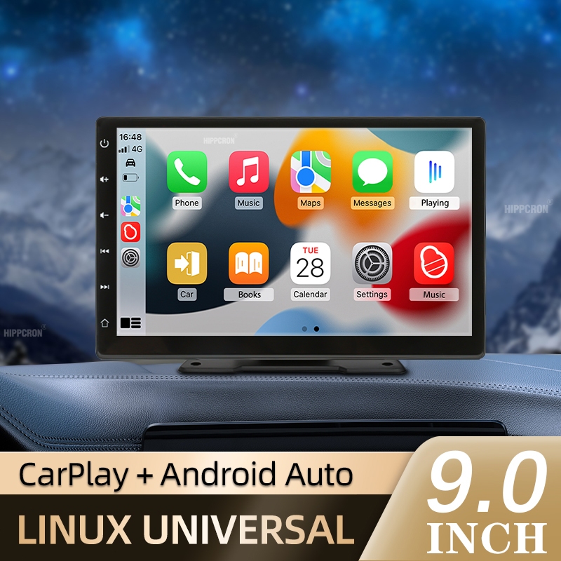 9 Polegadas CarPlay Android Auto Rádio Automóvel Multimídia Reprodutor De Vídeo IPS Tela ...