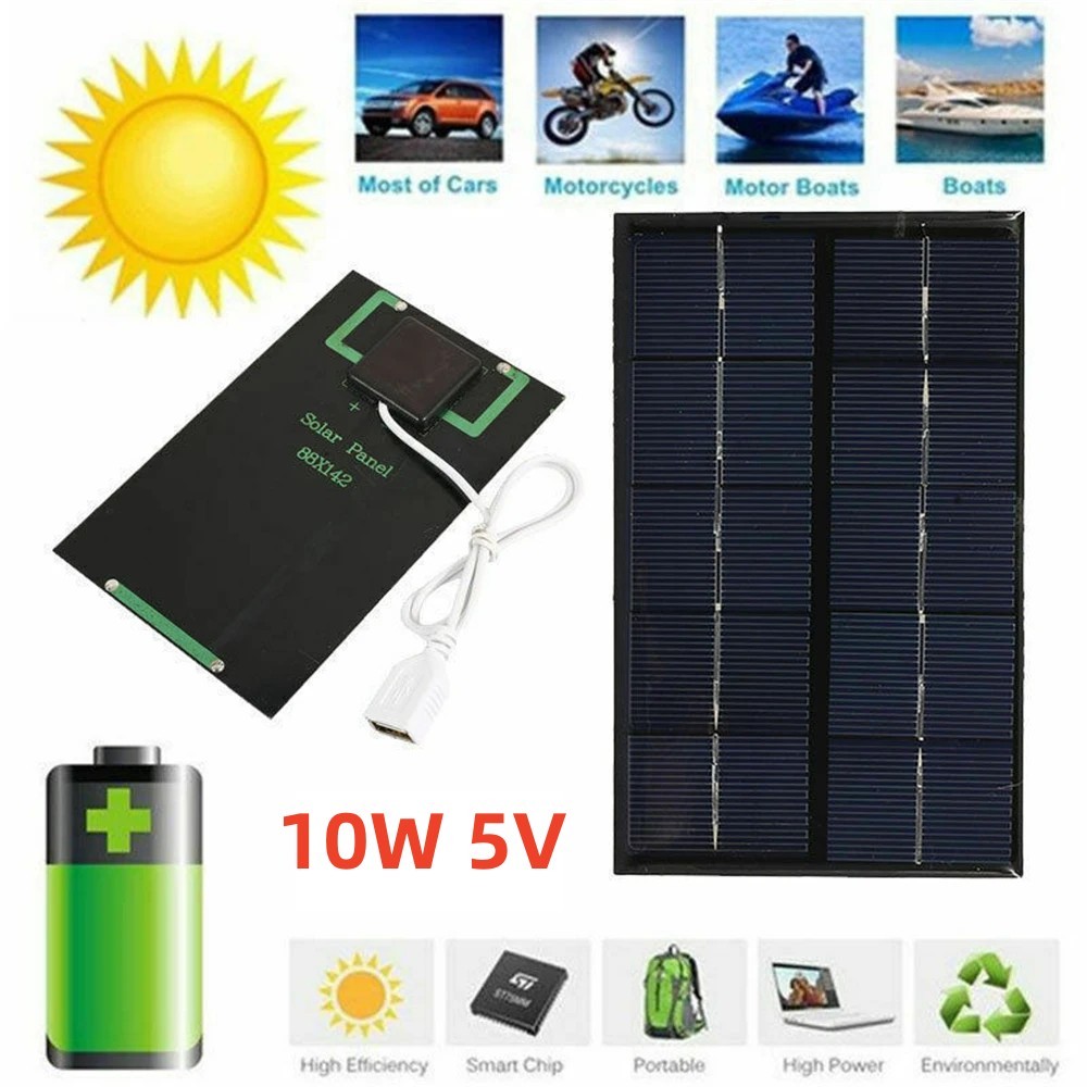 Mini Painel Solar USB Externo 10W 5V Carregador Portátil De Escalada ...