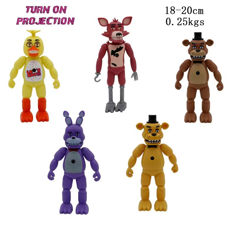5 /pcs JINN FNAF 18-20CM Personagem em FREDDY Cinco Noites BONNIE FOXY ...