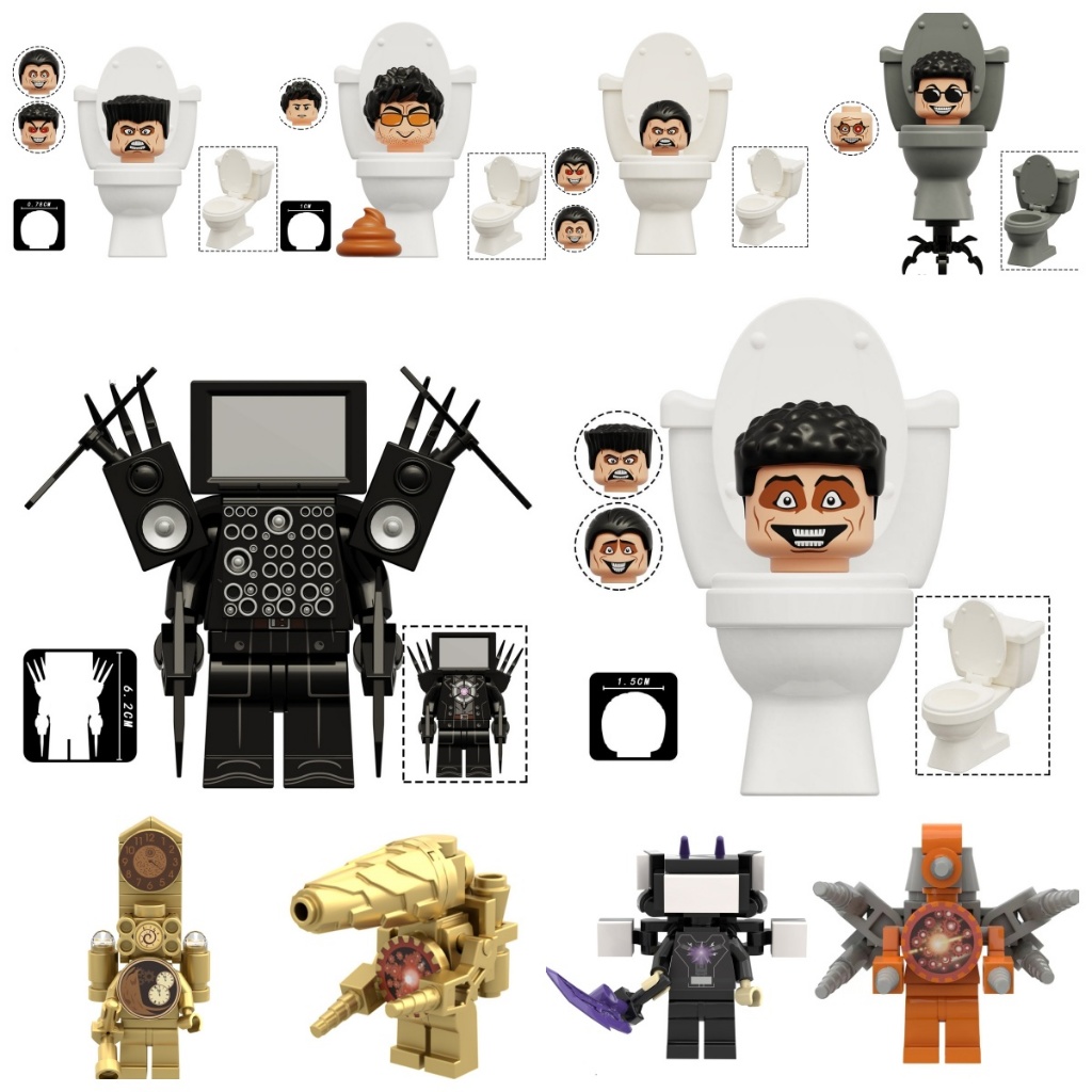 Skibidi Toilet Mini Figuras Titian TV Man Toilet Man Titan Clockman ...