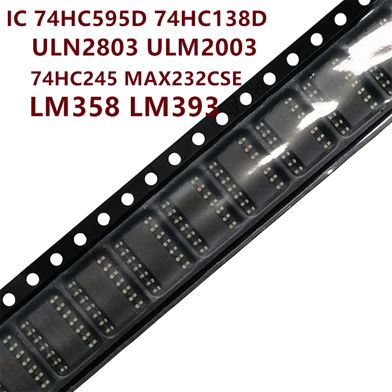 20 pçs Circuito Integrado SN74HC595D 74HC138D SN74HC02D HC04 HC08 HC14 ...