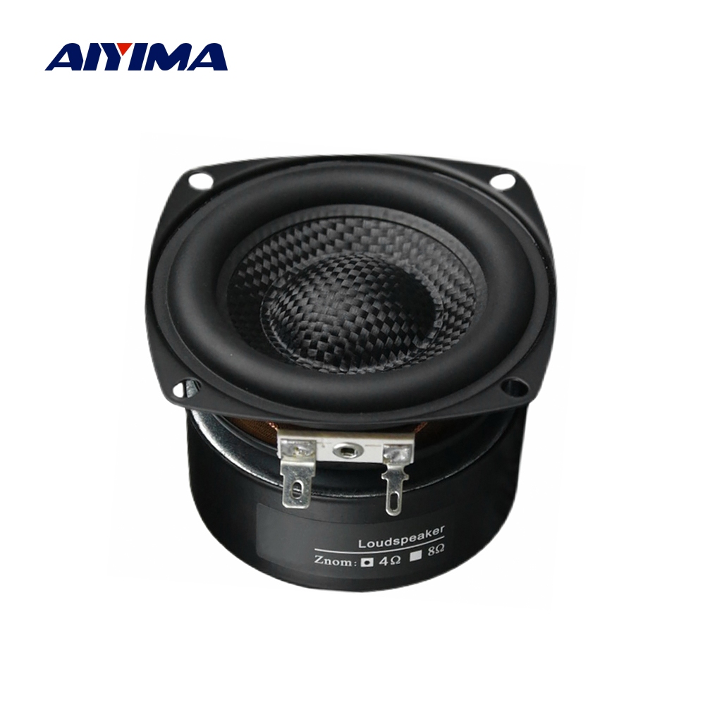 AIYIMA 1Pcs 3 Polegadas 50W Alto-Falante De Woofer Fibra De Vidro De Alta Potência HiFi Home ...