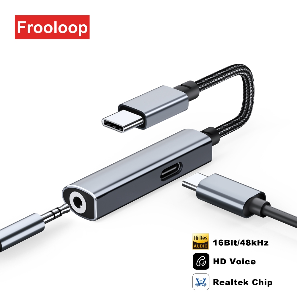 DAC USB C A 3,5 MM Adaptador Auxiliar De Áudio Jack 10W 2A 16 Bit 48 ...
