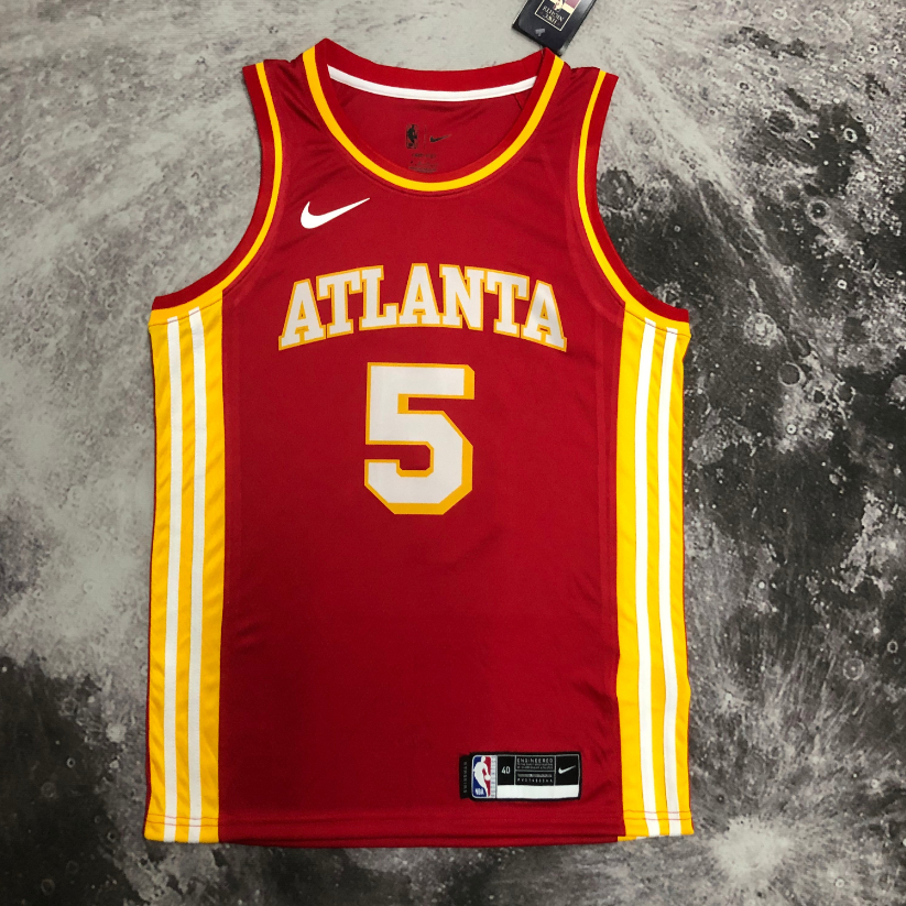 Homens Prensado A Quente Camiseta 2023NBA Atlanta Hawks Regata Dejounte ...