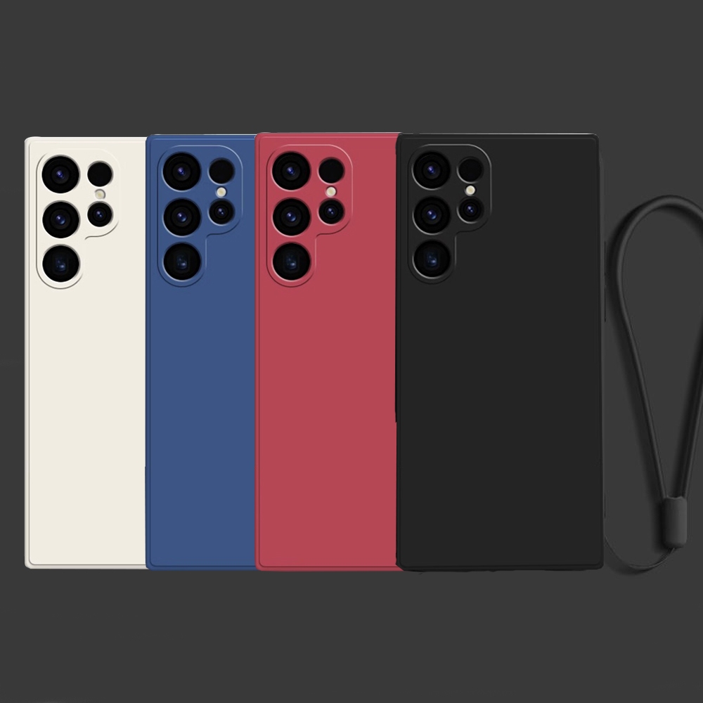 Para Samsung Galaxy S23 FE S24 Plus S23 Ultra Square Bumper Frame Slim ...