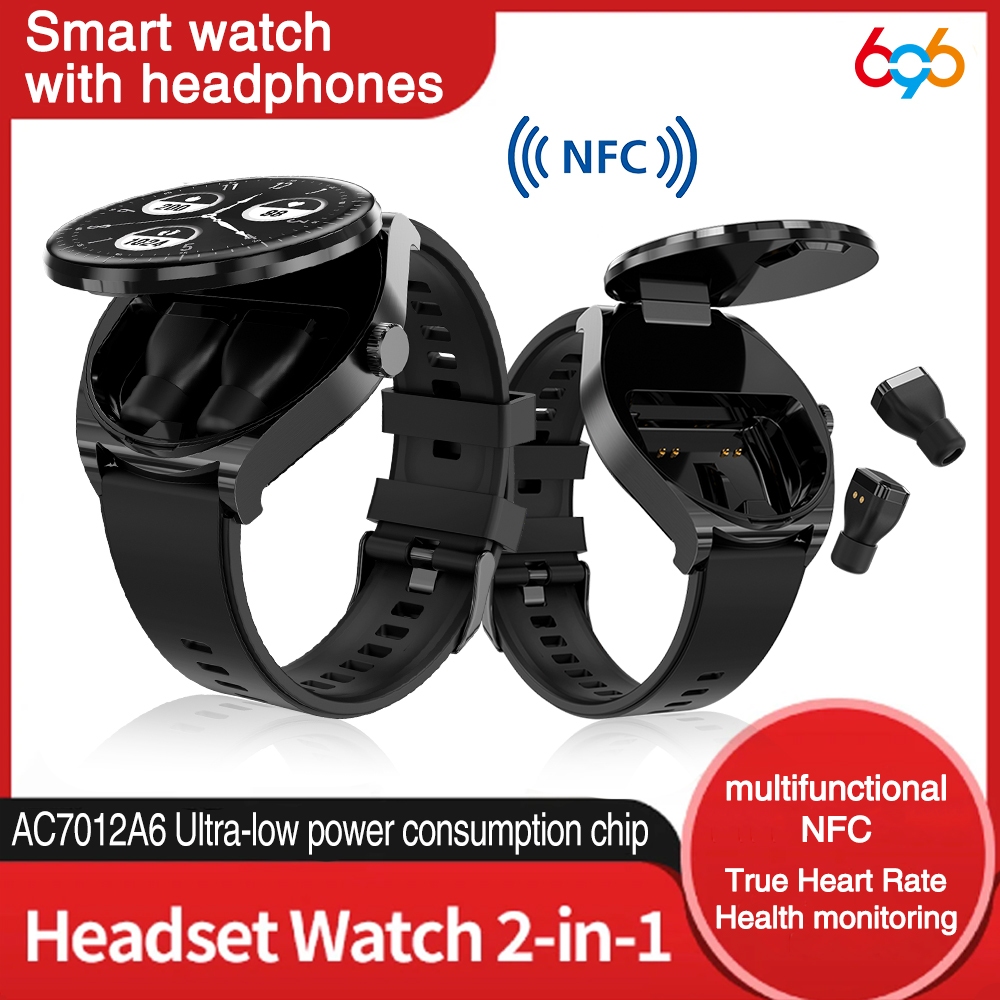 2024 Novo 2 Em 1 Smart Watch Wireless BlueTooth Noise Cancelando Fones De Ouvido ENC TWS ...