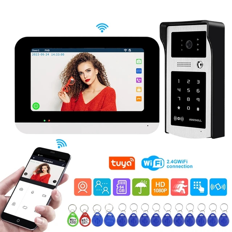 Kit De Sistema De Intercomunicador Telefônico WiFi Tuya Video Door ...