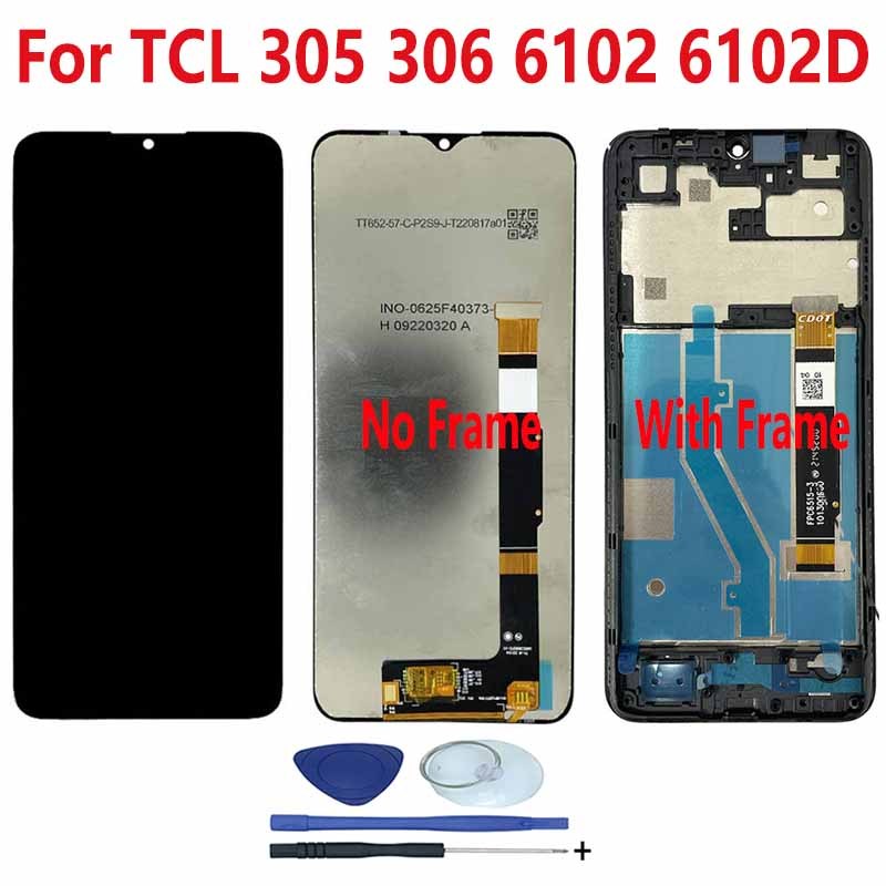 Para TCL 305 305i 6102D 5164D 6102A Montagem Do Digitalizador De Tela LCD Com Sensível Ao Toque ...