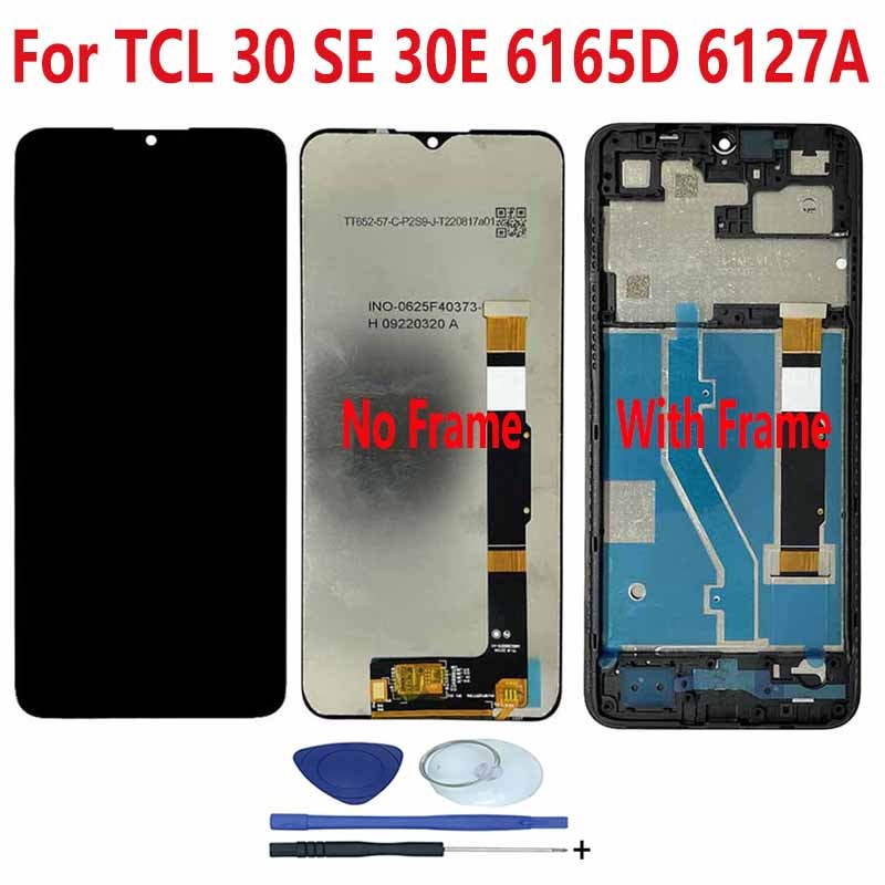 Para TCL 30E 6127A 6127l Montagem Do Digitalizador De Tela LCD Com Sensível Ao Toque 30 SE 6165D ...