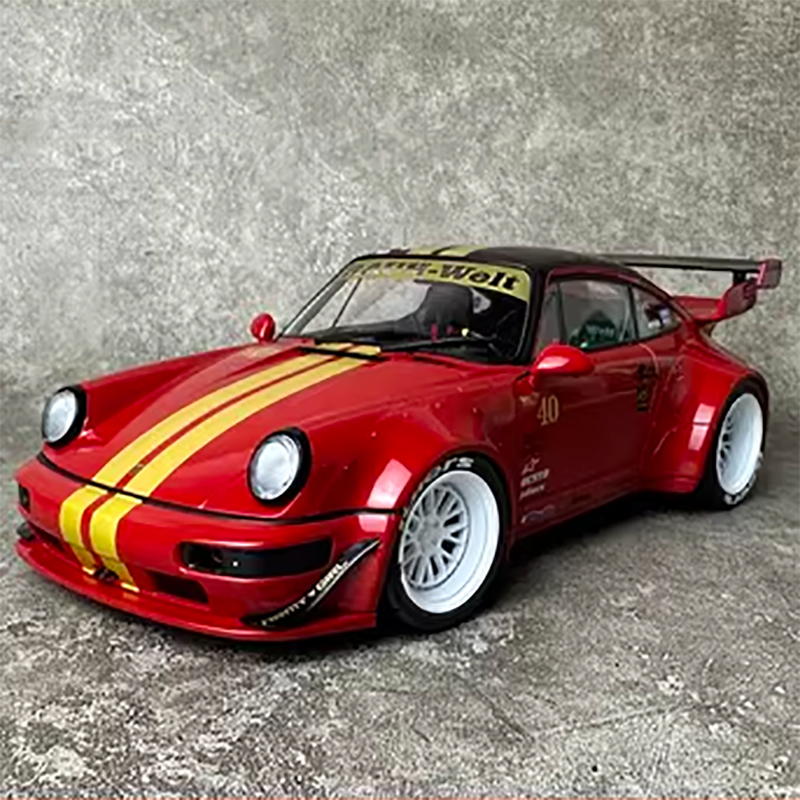 SOLIDO 1 : 18 Porsche RWB BODYKIT Modelo De Carro De Liga Leve Vermelha ...