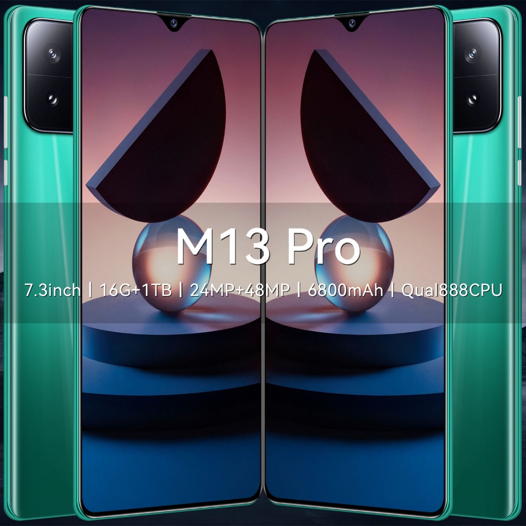 Smartphone M13 Pro , 24 + 48MP pixels ultra Claros , 16GB + 1TB De ...