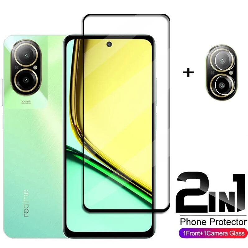 Realme C67 4G RealmeC67 4G 5G 2 Em 1 Vidro Temperado Frontal + Protetor ...