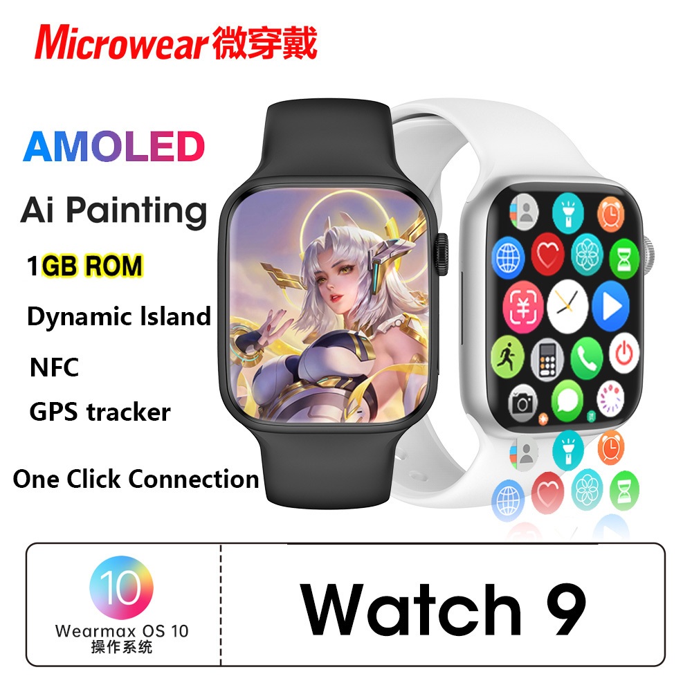 Novo W99 + Relógio Inteligente 1GB Movido 45MM OS10 Bússola NFC Jogo ...