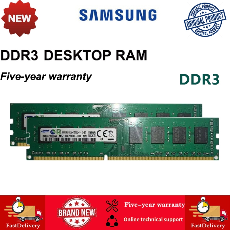 Samsung DDR3 Ram PC 4GB 8GB DDR3 1333Mhz 1600Mhz 2RX8 PC3-12800U DDR3L Memória De Mesa | Shopee ...