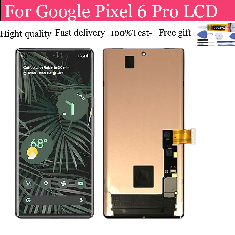 Novo AMOLED 6.71'Para O Google Pixel 6 Pro Display LCD Touch Screen Digitalizador Montagem ...