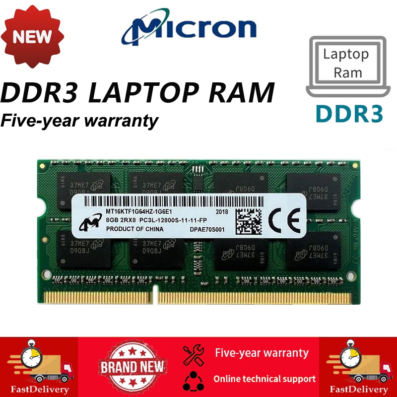 Micron DDR3 Notebook Ram 4GB 8GB DDR3 1066Mhz 1333Mhz 1600Mhz 1866Mhz
