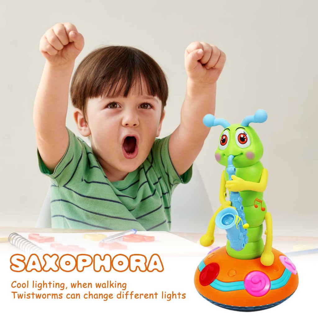 Tiktok Electric Canto Twisting Insect Luzes Musicais Infantis Lagarta ...