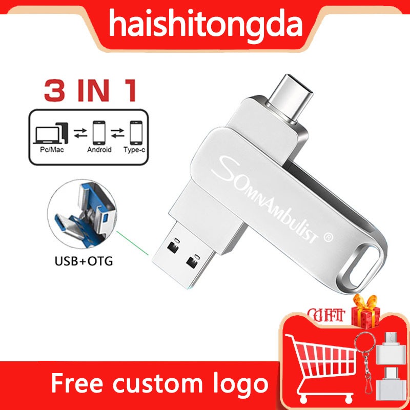 Original TYPE-C 3-in-1 Drive 32GB/64GB/8GB/16GB/128GB Portable Flash ...