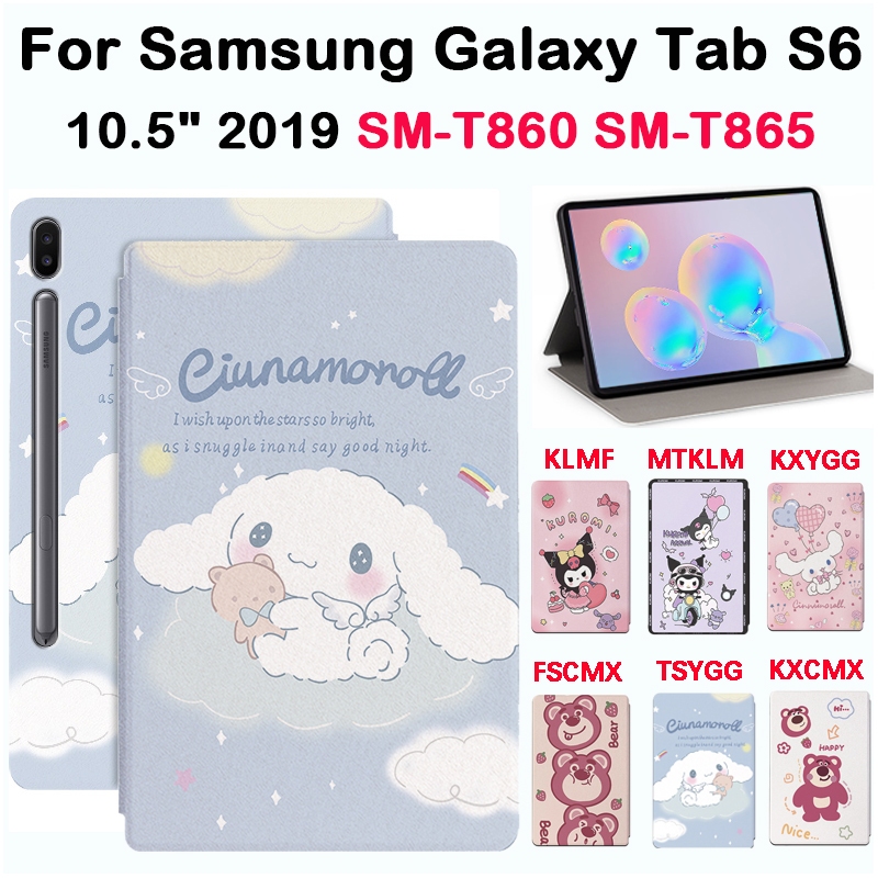 Para Samsung Galaxy Tab S6 10,5 polegadas 2019 SM-T860 T865 Capa Dos Desenhos Animados TPU De ...