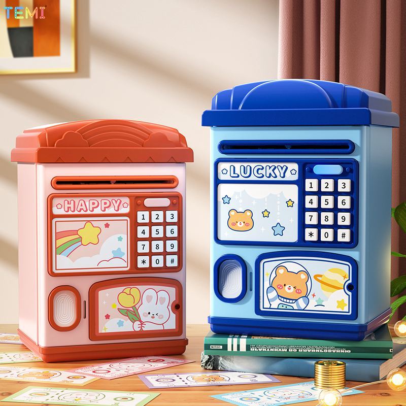 Senha TEMI Piggy Bank Money Safe Sound Effect Strongbox Home ATM ...