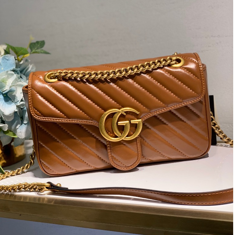 Gucci Novo Saco original GG marmont A Tiracolo Em Couro De Boi | Shopee Brasil