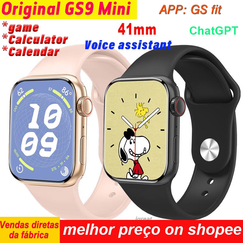 ChatGPT GS9 Mini 41MM Relógio Smartwatch Feminino De 1,77 Polegadas ...
