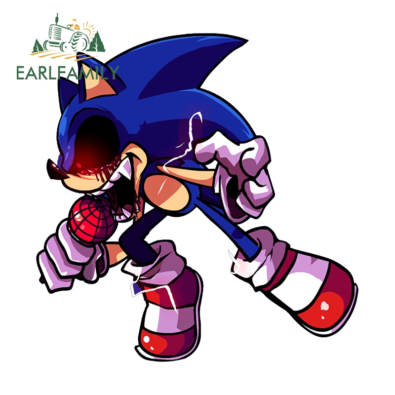 EARLFAMILY 13 Cm Sonic Scary Car Sticker Campervan Windows Laptop ...